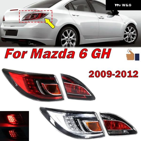 車用LED テールライト マツダ 6 GH 2009-2012 リア バンパー ブレーキライト シグナルランプ オート テールライト アセンブリ GV8E-51-3F0 GV7K-51-3J0 カスタムパーツ アクセサリー 交換用部品Hig...