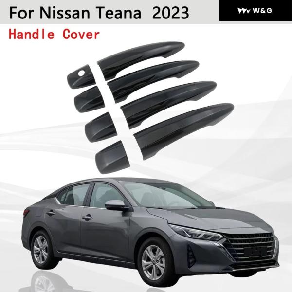 日産 ティアナ シルフィ アルティマ 2023 2024 2025 光沢ブラック スマートキーホール ドアハンドル カバー トリム カーアクセサリー カー ステッカー カスタムパーツ アクセサリー 交換用部品Hign-concerned C...