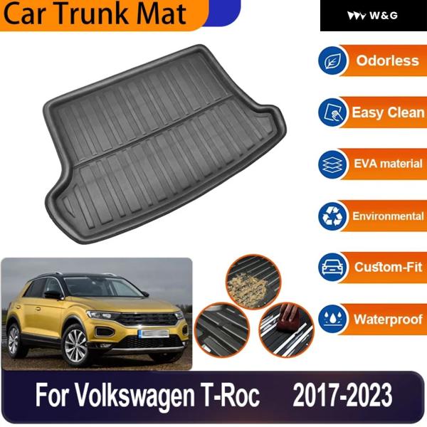 VOLKSWAGEN T-ROC VW TROC T ROC アクセサリー 2017~2023 オート トランク パッド フロアトレイライナー EVA素材 防水 パッド カスタムパーツ アクセサリー 交換用部品Hign-concerned ...