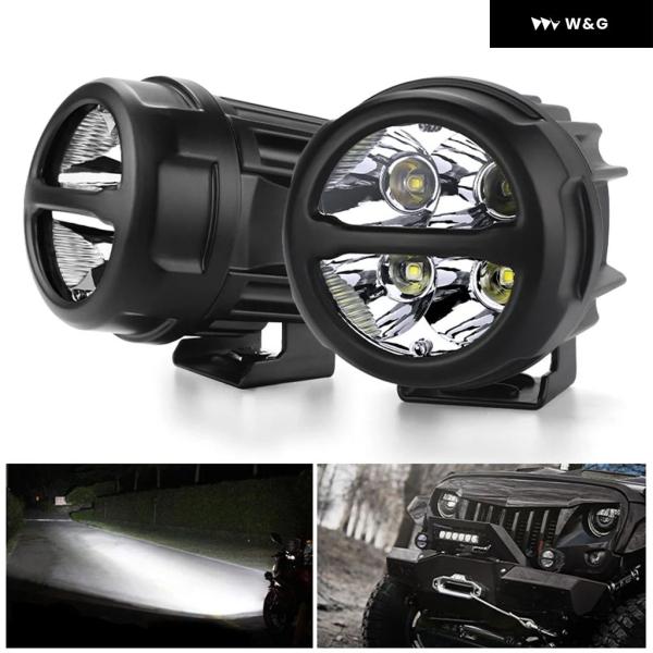 3インチ 40W 丸型 LED 作業灯 ポッド スポット フラッドライト ヘッドライト オフロードランニング用 フォグランプ 車 ATV SUV 4WD オートバイ バイク 12V 24V カスタムパーツ アクセサリー 交換用部品Hign-...