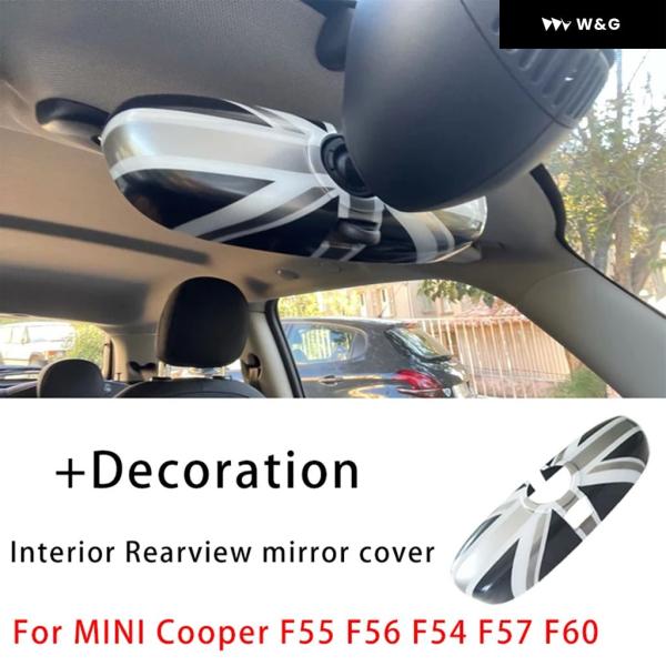 ユニオンジャック インテリア リアビューミラー カバー カー ステッカー MINI COOPER S JCW ONE F55 F56 F57 F60 F54 CLUBMAN オート スタイリング カスタムパーツ アクセサリー 交換用部品Ca...