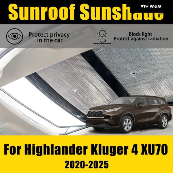 車用サンルーフサンシェード トヨタ ハイランダー クルーガー 4 XU70 70 2020-24 2025 カバー ブロック 紫外線防止アクセサリー 2個 カスタムパーツ アクセサリー 交換用部品Hign-concerned Chemica...