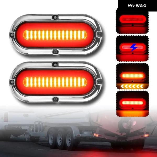 7インチ エリプス 144LED 3IN1 テールブレーキ ウィンカーライト シーケンシャル インジケーター DRL ストップランプ 車 トラック トレーラー ATV 12V 24V カスタムパーツ アクセサリー 交換用部品Hign-con...