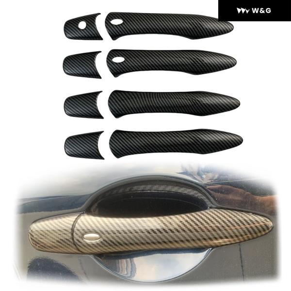 2008 - 2013 インフィニティ EX35 EX37 FX35 FX37 FX50 ABS ブラックカーボン カーアクセサリー ドアハンドル カバー トリム ペースト スタイル カスタムパーツ アクセサリー 交換用部品Country/...