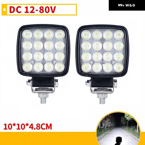 2個 LED フォーク リフト フロントライト 12V - 80V 48W ローダー ヘッドライト 掘削機作業灯 アクセサリーパーツ 合金 カスタムパーツ アクセサリー 交換用部品Ingress Protection:IP65Wattage...