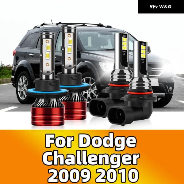 ダッジ チャレンジャー 2009 2010 LED ヘッドライト バルブ ターボ ハイロービーム 20000LM CSPチップ ハイパワー ヘッドランプ 6000K オートカー フォグランプ カスタムパーツ アクセサリー 交換用部品Hign...