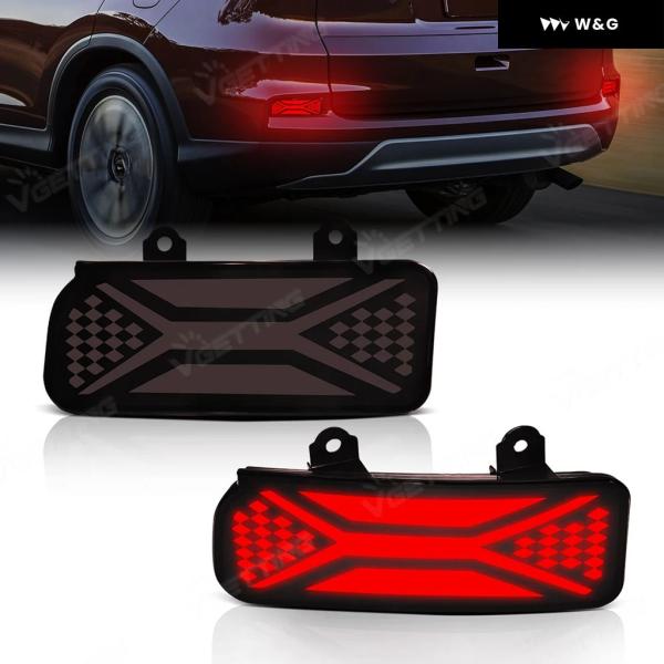 リア バンパー リフレクター ライト ホンダ CRV CR-V 2015 2016 LED ドライビングブレーキハザード ダイナミックウィンカー ランプ カーアクセサリー カスタムパーツ アクセサリー 交換用部品Hign-concerned...