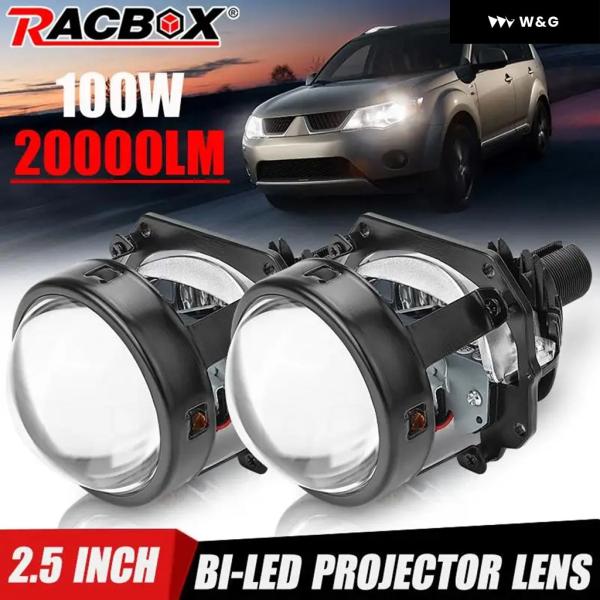 100W 2.5インチ バイLEDレンズ 20000LM LEDプロジェクターレンズ ヘッドライト H4 H7 9005 9006 ハイローライト 車 オートバイ バイク レトロフィット カスタムパーツ アクセサリー 交換用部品Hign-c...