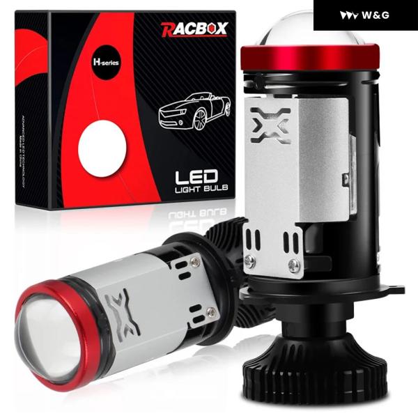 ミニH4 LEDレンズ 100W 50000LM バイLEDプロジェクター H4 LED ヘッドライト バルブ CANバス ハイローライトレンズ 車 オートバイ バイク レトロ 12V カスタムパーツ アクセサリー 交換用部品Hign-co...