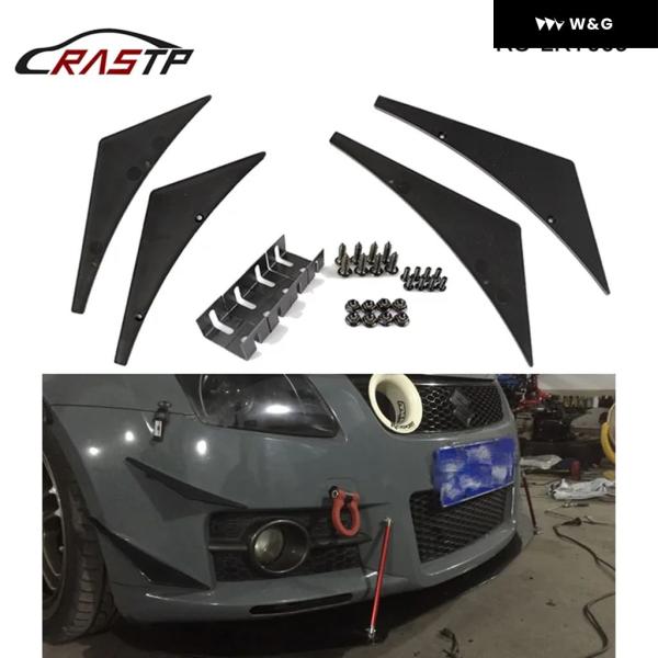 4個セット 汎用 フロントバンパー リップ ディフューザー スプリッター フィン ボディ スポイラー カナード バランス チン エアナイフ RS-LKT009 カスタム パーツ アクセサリーHign-concerned Chemical:N...