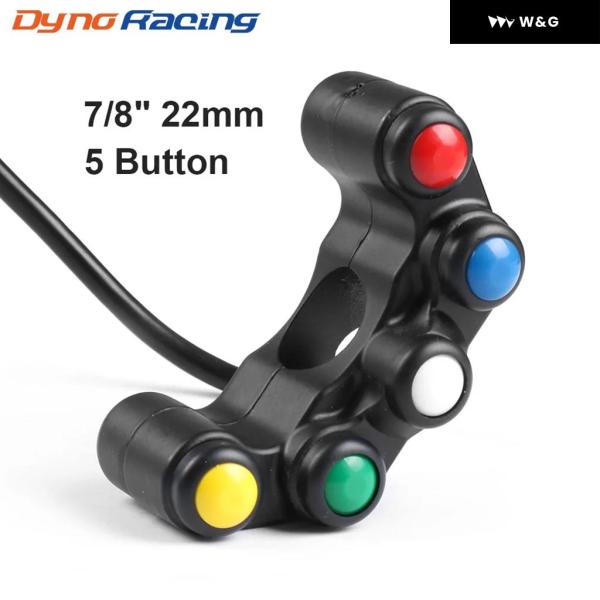 12V オートバイスイッチ 7/8インチ 22MM ハンドルバーマウント ヘッドライト ウィンカー フォグランプ ホーン オンオフ スタート キルスイッチ カスタム パーツ アクセサリーHign-concerned Chemical:Non...
