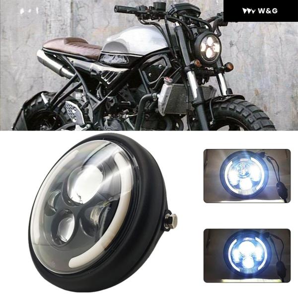 7インチ LED バイクヘッドライト 汎用 7.5インチ ラウンドヘッドライト カフェレーサー ホンダ カスタム パーツ アクセサリーHign-concerned Chemical:NoneWattage:40WBrand Name:SOY...