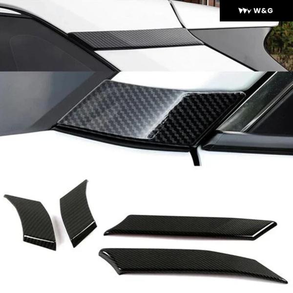 トヨタ RAV4 RAV 4 2019-21 車用 A C ドアピラーポスト カバートリム カーボン風 自動車外装装飾 カスタム パーツ アクセサリーHign-concerned Chemical:NoneModel Name:For To...