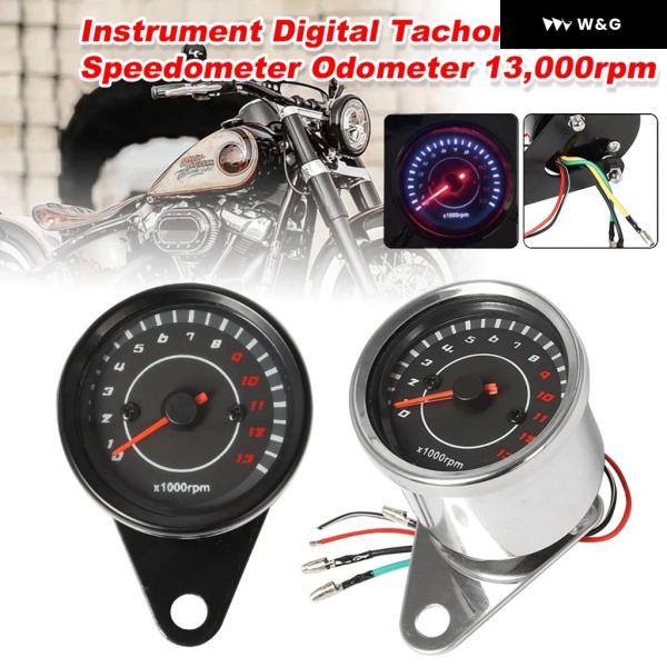 DC 12V 汎用 オートバイ タコメーター 電子タコメーター スピードメーター ゲージ LED バックライト 13000 RPM 計器 ハーレー カスタム パーツ アクセサリーHign-concerned Chemical:NoneMod...