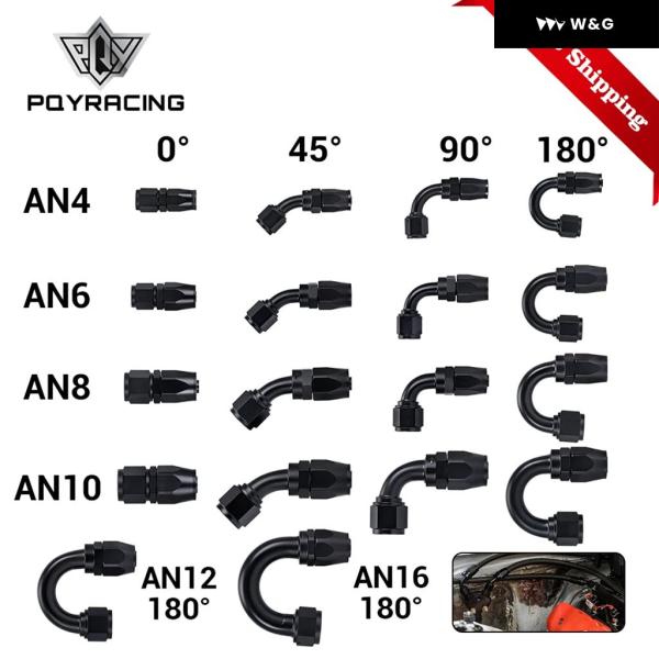 汎用 AN4 AN6 AN8 AN10 AN12 AN16 ストレート 45 90 120 180 度 オイル燃料スイベルホースエンドフィッティング オイルホースエンドアダプターキット カスタム パーツ アクセサリーSpecial Feat...