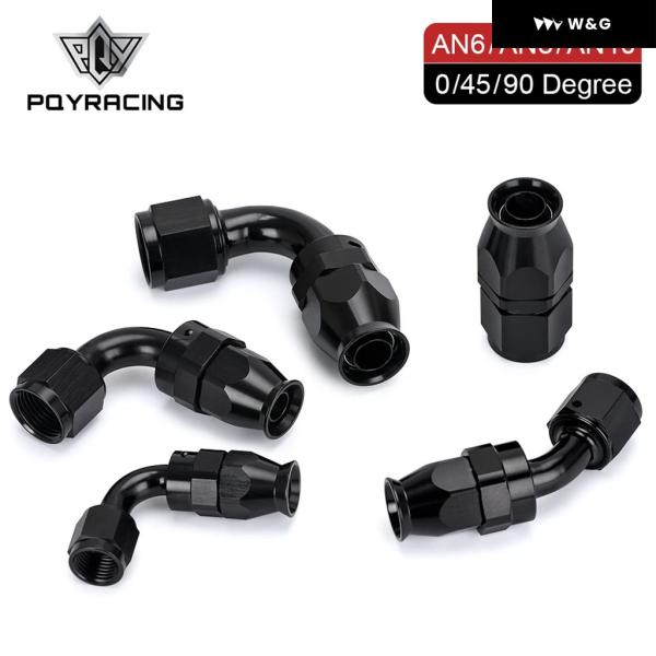 1ピースPTEF AN6 8 10ストレート45 90度再利用可能スイベルホースエンドフィッティングステンレス 編組ホースブラックレッドブルー カスタム パーツ アクセサリーItem Weight:0.1kgExternal Testing...