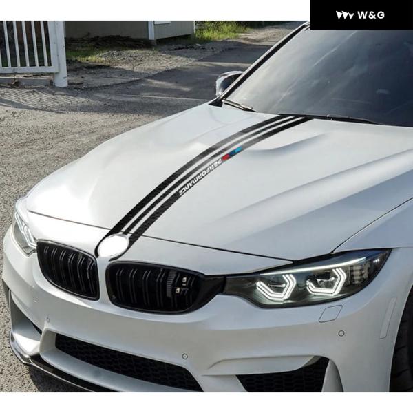カー スタイリング ステッカー カーボン カーフード ステッカー デカール Mパフォーマンスデコレーション BMW E90 E46 E39 E60 F30 F10 F15 E53 X5 X6 カスタム パーツ アクセサリーHign-conc...