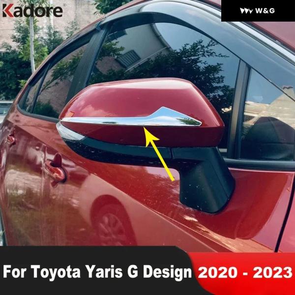トヨタ ヤリス Gデザイン ハッチバック 2020-23 クローム カーバックミラー カバー トリム モールディング ガーニッシュストリップアクセサリー カスタム パーツ アクセサリーHign-concerned Chemical:None...