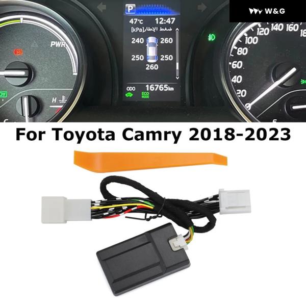 スマートカーTPMSタイヤデジタルLCD ディスプレイ オートセキュリティアラームタイヤ エア圧 モニター トヨタ カムリ2018-2023 RAV4カローラ2019 カスタム パーツ アクセサリーModel Number:Auto Sec...