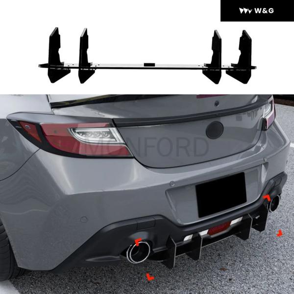 リア カナード ブラケット デフレクターガードTOYODA GR86 BRZ 2022+ 2023 リア バンパー ディフューザー スポイラー スプリッター カスタム パーツ アクセサリーHign-concerned Chemical:No...
