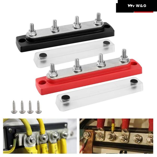 150A配電ブロック 48V バスバー端子台 4 X M6 端子スタッド マリンバスバー カバー 車 トラック カスタム パーツ アクセサリーHign-concerned Chemical:NoneItem Weight:0.28kgIte...