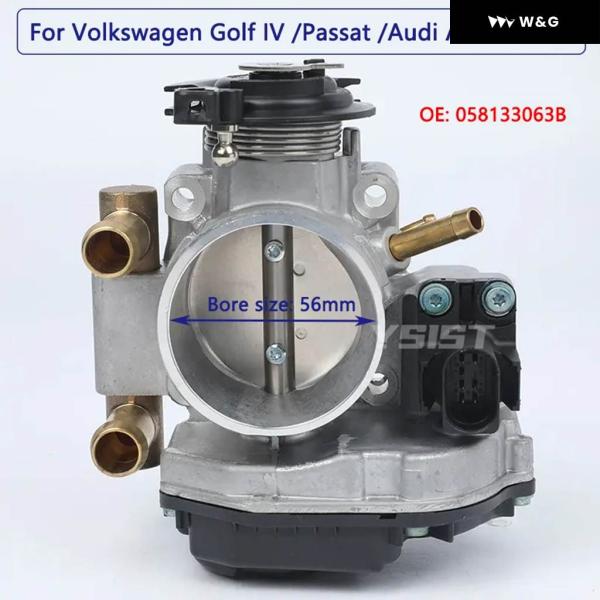 56MMスロットルボディ フォルクスワーゲン パサート ゴルフIV アウディ A4 1.6 1.8 ボディアクセラレーション 058133063B OEM品質 カスタム パーツ アクセサリーOther Part Number:0581330...