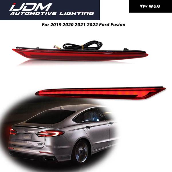 2019-2022 フォード フュージョン レッド LED リアバンパーリフレクターライト テール/ブレーキ リアフォグライト ダイナミックウィンカーライト 機能 カスタム パーツ アクセサリーHign-concerned Chemical...