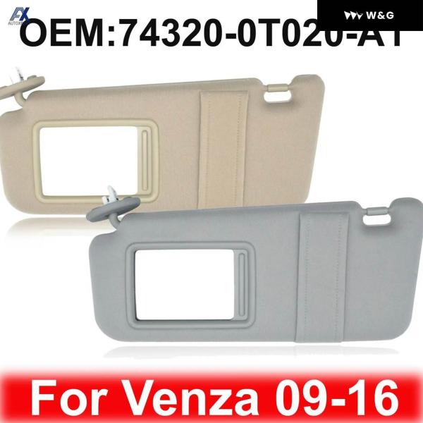 車用左サンバイザー トヨタ ヴェンザ 2009-15 サンルーフグレー ベージュ タン サンシェードカバー シェードサンバイザー カスタム パーツ アクセサリーPlacement on Vehicle:Front, LeftSpecial ...