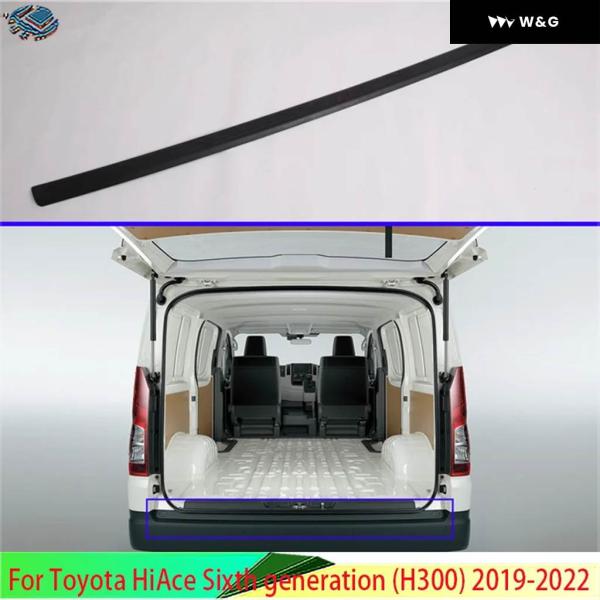 トヨタ ハイエース 6代目 H300 2019-2022年式 リアバンパー 窓枠 外側 トランク 装飾プレート カスタム パーツ アクセサリーItem Width:10cmItem Length:110cmExternal Testing ...