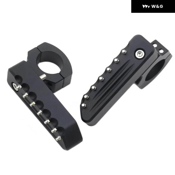 オートバイ バイク フロントフットペグ折りたたみ式フットレストクランプ22-25MM BMW F800GSアドベンチャーS1000XR F750GS F850GS C400X C400GT カスタム パーツ アクセサリーProtective...