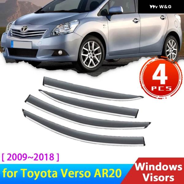デフレクター トヨタ ヴェルソ AR20 20 エクセル 2009~2018 アクセサリー 4X 車用サイドウィンドウバイザー レインアイブロウ フロントガラス 2010 2011 2016 カスタム パーツ アクセサリーMaterial:...