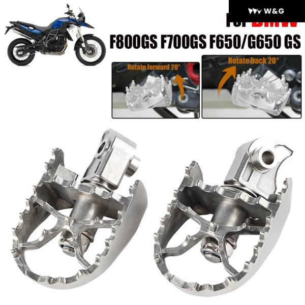 フットレスト BMW F800GS F700GS F 800/700 GS 08-2017 F650/G650GS 2000-17 オートバイ バイク フットペグ フットレスト ステンレス フットペグ カスタム パーツ アクセサリーHign...