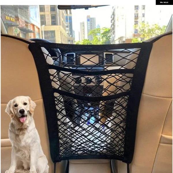 ネット オーガナイザー スタンダードシート間メッシュ 収納 ネット ポケット付き フロントシート 犬用バリア 車 トラック 3層 4面 カスタム パーツ アクセサリーHigh-concerned chemical:NoneType:Seat...