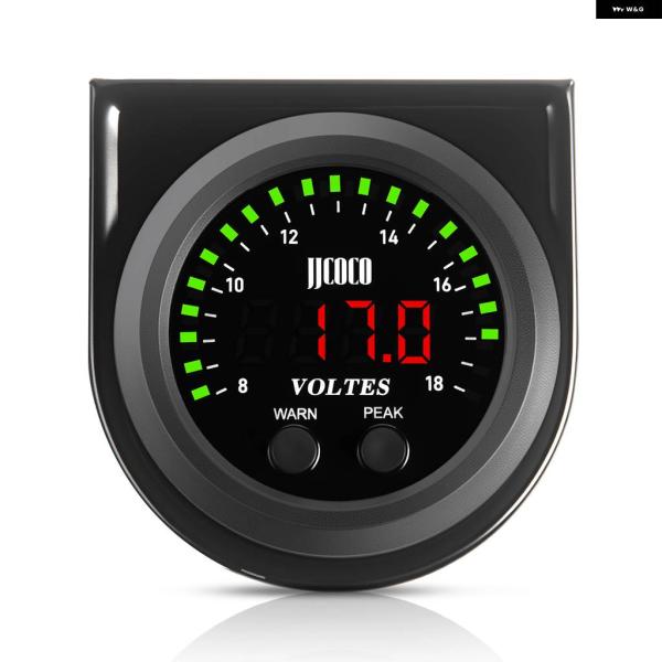 汎用 超薄型52MM電圧計8-18V電圧計電圧計電圧ゲージ超薄型ラウンド赤色ライトLED ディスプレイ 付き カスタム パーツ アクセサリーHigh-concerned chemical:NonePlacement on Vehicle:F...