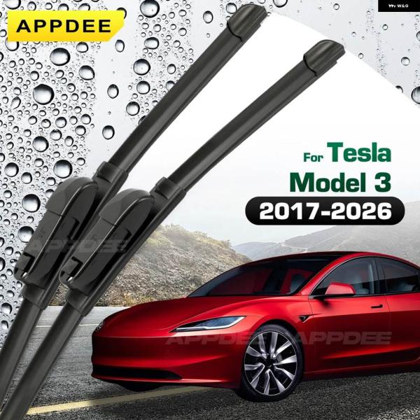 ワイパー テスラ モデル3 2017-2026 シリコンゴムフロント ワイパー ブレード フロントガラス ウィンドウブラシ カスタム パーツ アクセサリーHigh-concerned chemical:NonePlacement:FRONT...