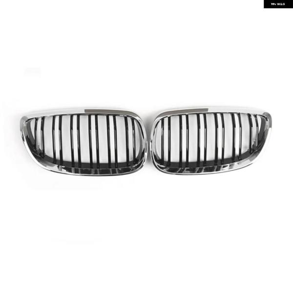 BMW 3シリーズ E92 E93 クーペ 2006-2010 フロントキドニー グリル デュアルスラット レーシング グリル グロスブラック+クローム 51137157277 カスタム パーツ アクセサリーHigh-concerned c...