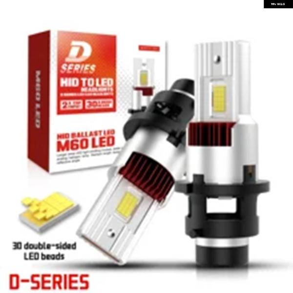 2個 D2S D4S LED 車用 ヘッドライト D2R D4R D1S D3S D8S HID 電球 キセノン ランプ 1:1 ターボ オートライト 6000K ホワイト プラグプレイ 12V 24VHigh-concerned chem...