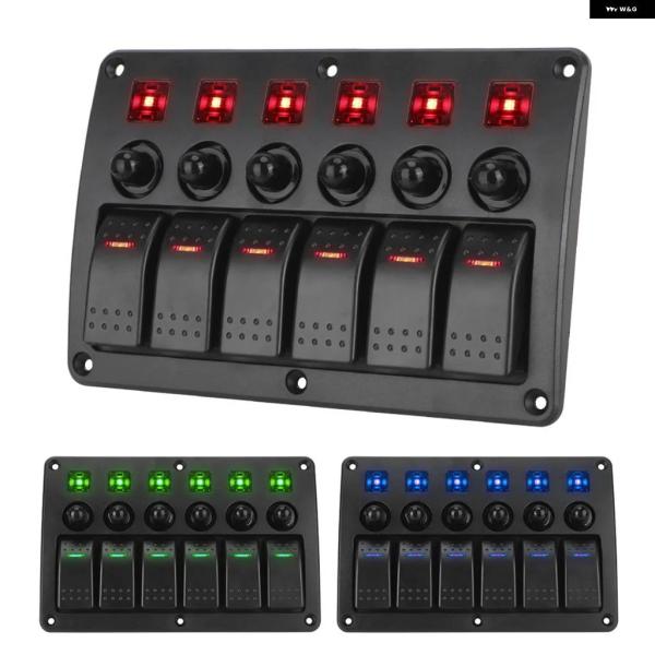 車用スイッチ パネル ステッカー 自動車交換部品 防水 マリンロッカースイッチ パネル 6ギャングHigh-concerned chemical:NoneSpecial Features:Suitable for Universal Car...