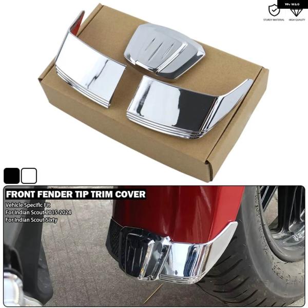 バイク フロントフェンダーチップカバー マッド クラシック スカート - インディアン スカウトシックスティブラック/クローム 2015-2024 カスタム パーツ アクセサリーProtective parts:OtherHigh-conc...