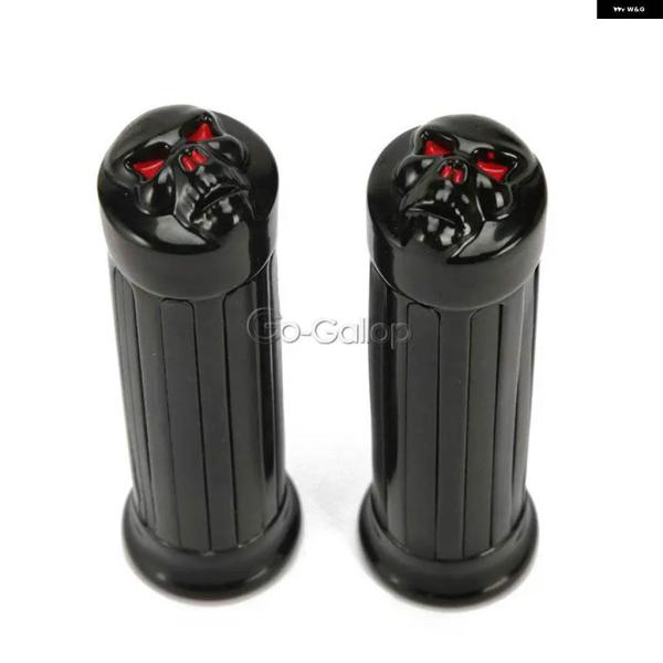 1インチ 25MM スカル バイク ハンドルバー ハンドルバー エンド ハンド グリップ ハーレー エレクトラ グライド ロードキング ストリート ボブ XL1200 カスタム パーツ アクセサリーHigh-concerned chemic...