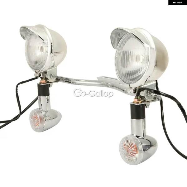 バイク パッシング ヘッドライト ウィンカー フォグライト バー カワサキ バルカン VN 800 900 1500 1600 1700 2000 クルーザー カスタム パーツ アクセサリーHigh-concerned chemical:N...