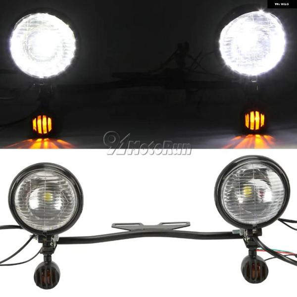 バイク LED エンジェルアイ ウィンカー ドライビング パッシング スポット フォグライト バー ヤマハ V-STAR XVS 650 950 1100 1300 シルバラード カスタム パーツ アクセサリーHigh-concerned ...