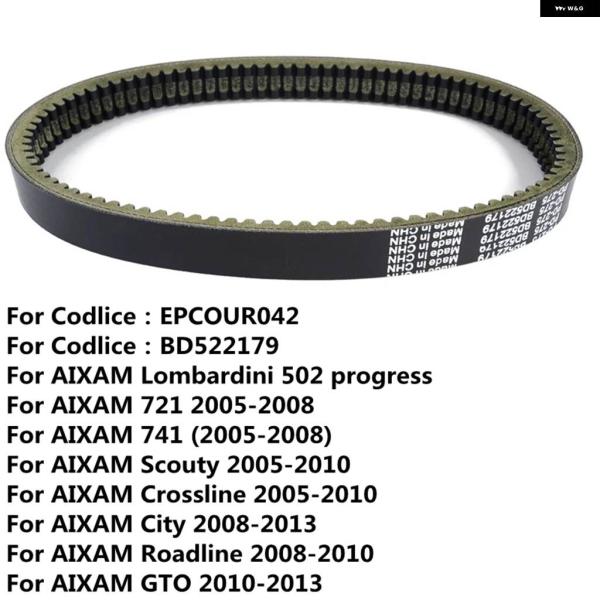 ドライブベルト AIXAM LOMBARDINI 502 PROGRESS 721 741 SCOUTY CROSSLINE CITY ROADLINE GTO MINAUTO 2ND SONIQUE EPCOUR042 BD522179 ...