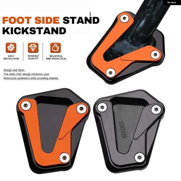 790 890 DUKE L 2017 - 20-2021-2022-2023 2024 バイク フット パッド サイド スタンド キック スタンド サポート プレート ベース カスタム パーツ アクセサリーHigh-concerned c...