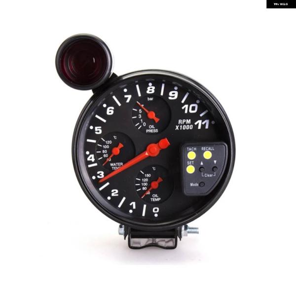 5インチ 4IN1 カーレーシング タコメーター RPMメーター 水温 油温 油圧 4機能を1に シフト ライトとセンサー カスタム パーツ アクセサリーHigh-concerned chemical:NoneNumber Of Cylin...