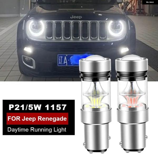 ジープ レネゲード 2015 - 18 LED デイタイム ランニング ライト DRL バルブ 1157 LED P21/5W BAY15D 6000K カスタム パーツ アクセサリーHigh-concerned chemical:None...