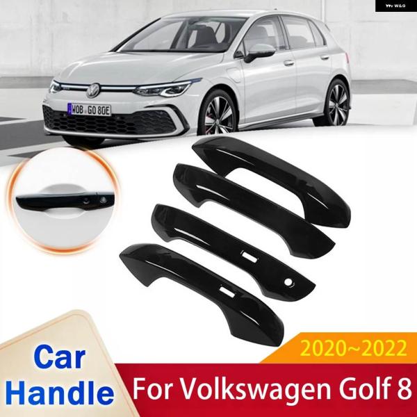 フォルクスワーゲン VW ゴルフ 8 MK8 2020 2021 2022 スマート ドアハンドル カバー ステッカー トリム カーフィルム カスタム パーツ アクセサリーHigh-concerned chemical:NoneCountr...