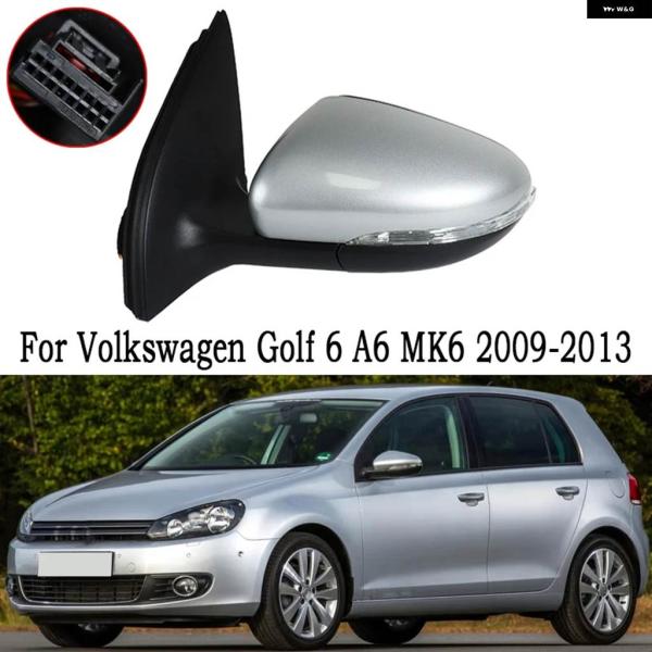 バックミラー アセンブリ フォルクスワーゲン VW ゴルフ 6 A6 MK6 2009-2013 オートマチック ウィンカーライト 電動調節式 ヒーター カスタム パーツ アクセサリーHigh-concerned chemical:None...