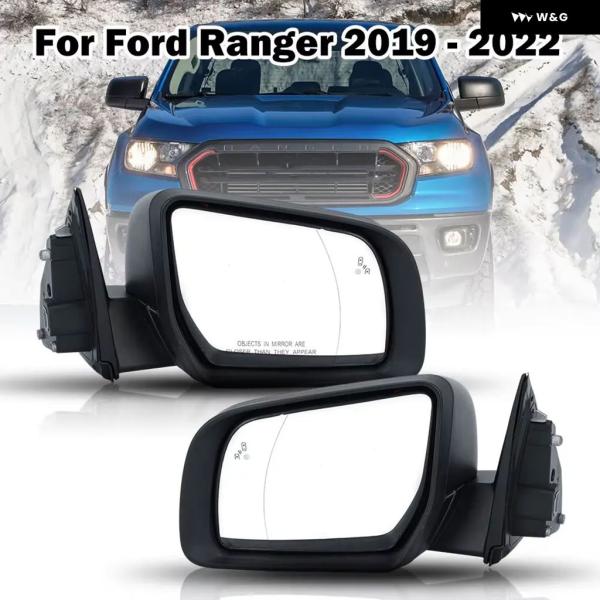 サイドミラー フォード レンジャー 2019-2022 バックミラー ドアウィングミラー ガラスレンズ ブラインド スポットカバー キャップ 車 外装 5ピン カスタム パーツ アクセサリーHign-concerned Chemical:N...