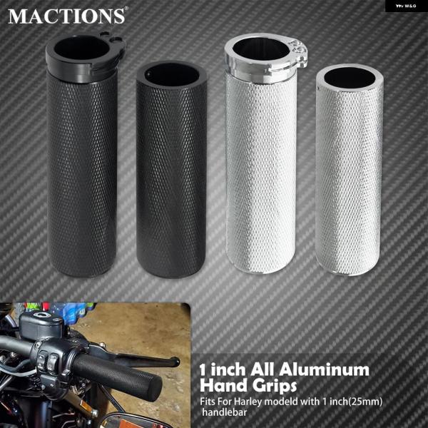 オートバイ バイク 1インチ 25MM ハンドルバー ハンド グリップ アルミ ハーレー ツーリング ソフテイル ダイナ スポーツスター XL XR ロードキング エレクトラグライド FXDB カスタム パーツ アクセサリーHign-con...